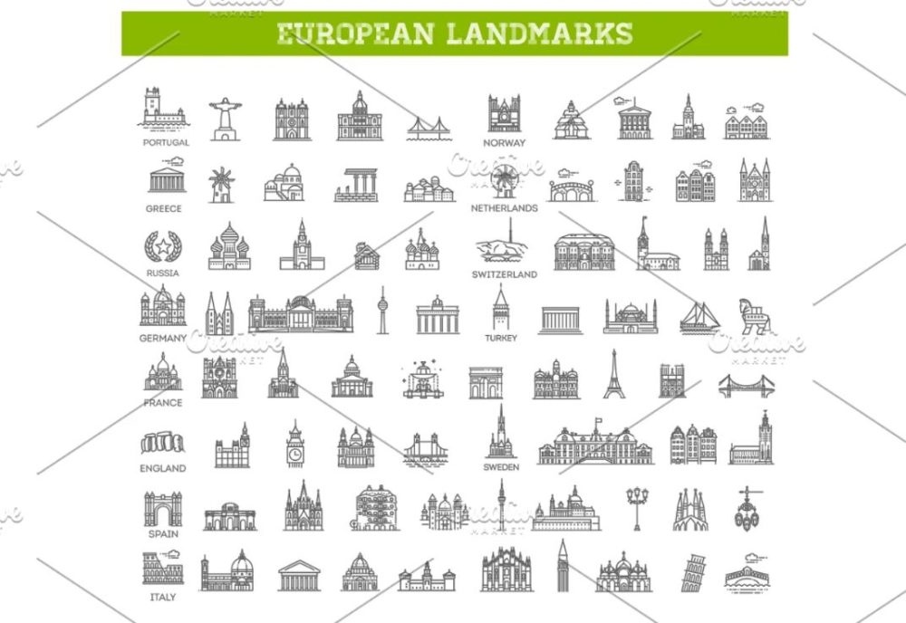 15+ European Icons EPS PNG Ai FREE Download - Graphic Cloud