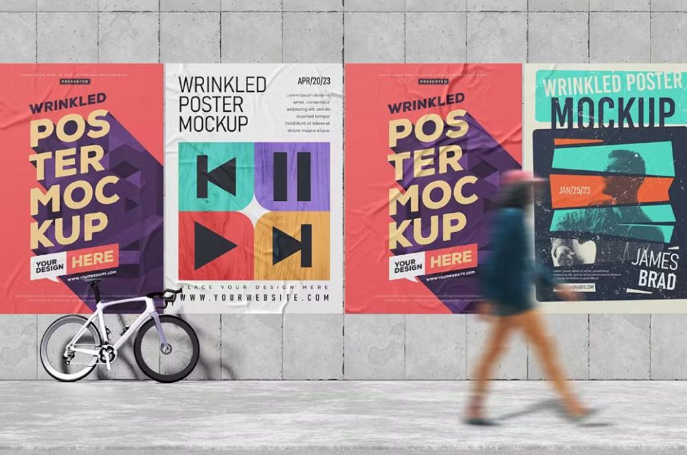 15+ Wrinkled Poster Mockup PSD Download - Graphic Cloud