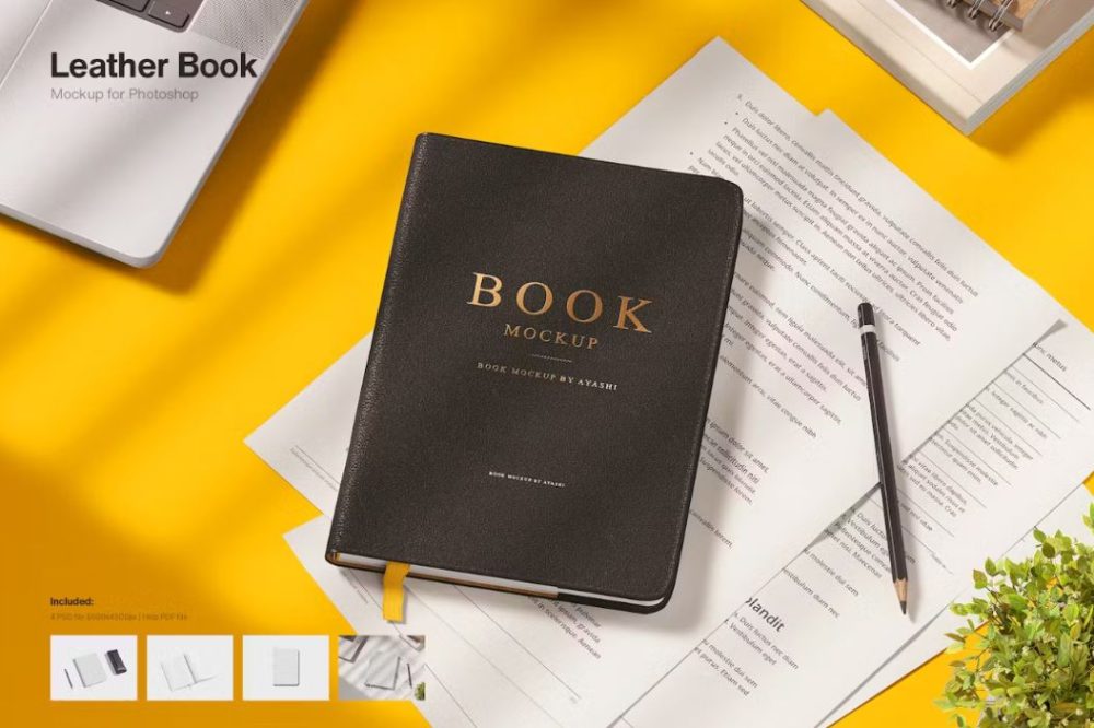 15+ Best Leather Book Mockup PSD Free - Graphic Cloud