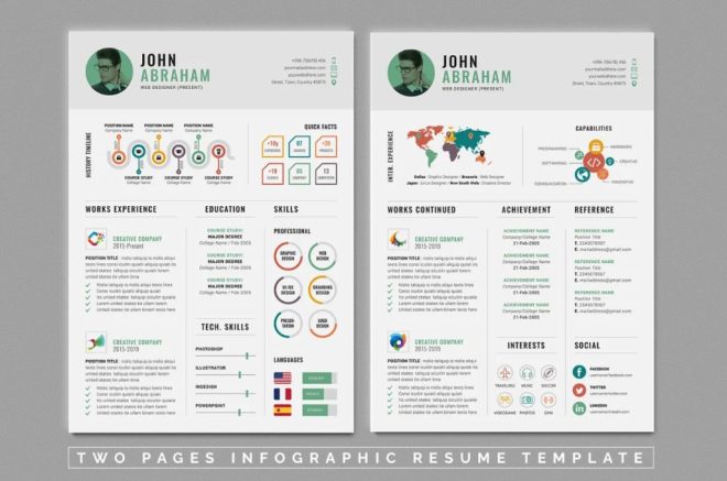 15+ Free Infographic Resume Template Ai FREE - Graphic Cloud