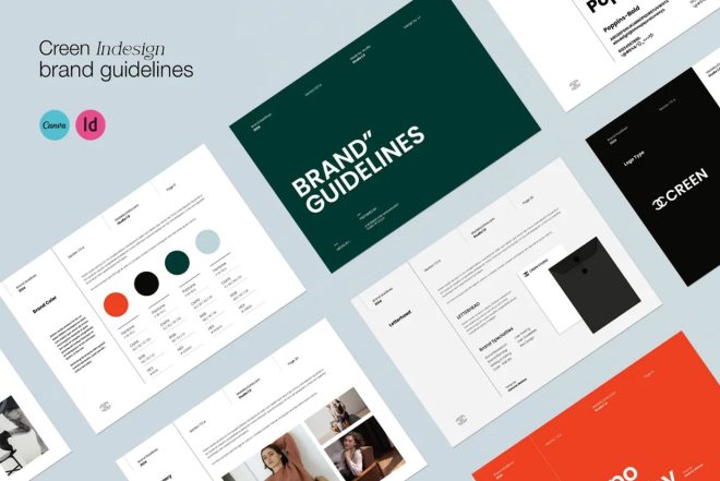 15+ Stylish Brand Guideline Template Free PSD - Graphic Cloud
