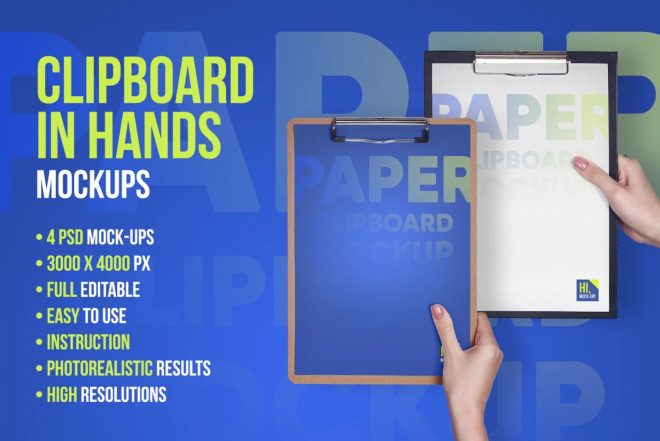 15+ Clipboard Mockup PSD Free Presentation Download - Graphic Cloud