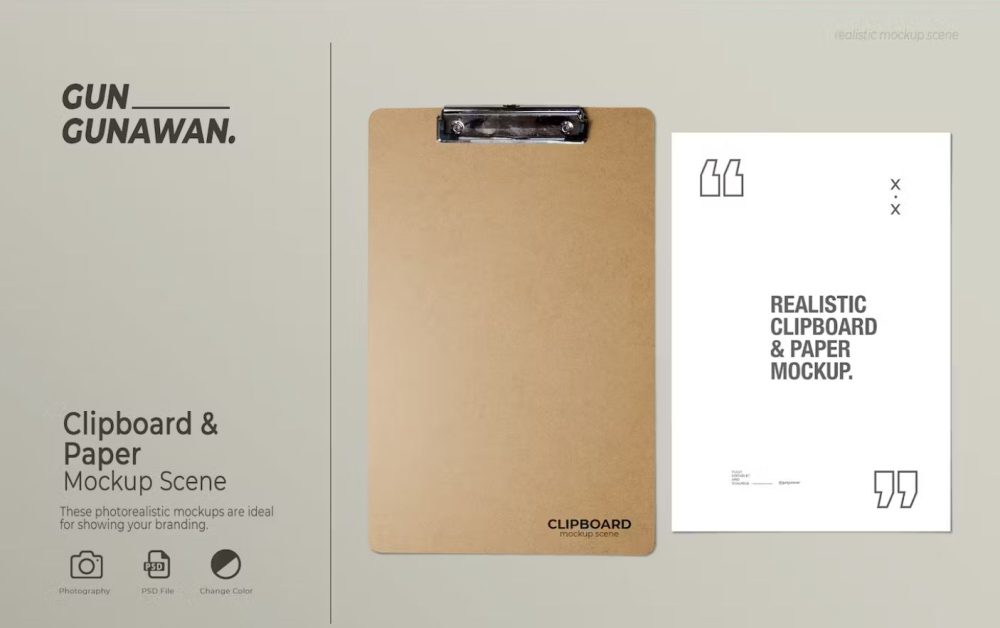 15+ Clipboard Mockup PSD Free Presentation Download - Graphic Cloud