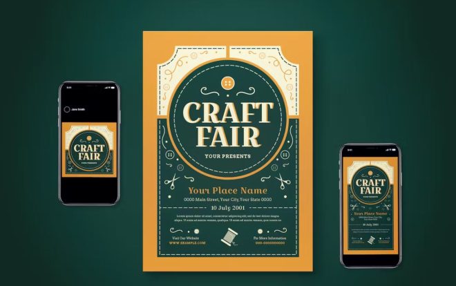 15+ Free Craft Fair Flyer Template Ai PSD Download - Graphic Cloud