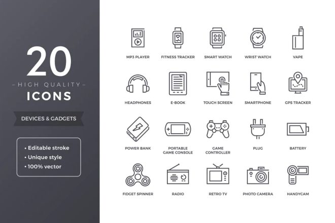 15+ Electronic Devices Icons Ai EPS Free Download - Graphic Cloud