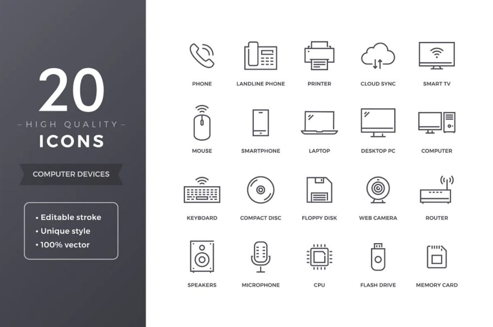 15+ Electronic Devices Icons Ai EPS Free Download - Graphic Cloud