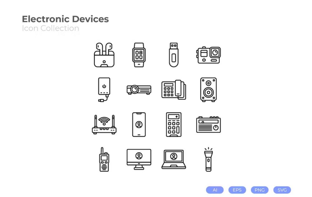 15+ Electronic Devices Icons Ai EPS Free Download - Graphic Cloud