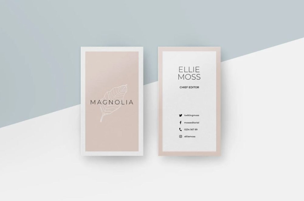 15+ Feminine Business Card Template Ai PSD Free - Graphic Cloud