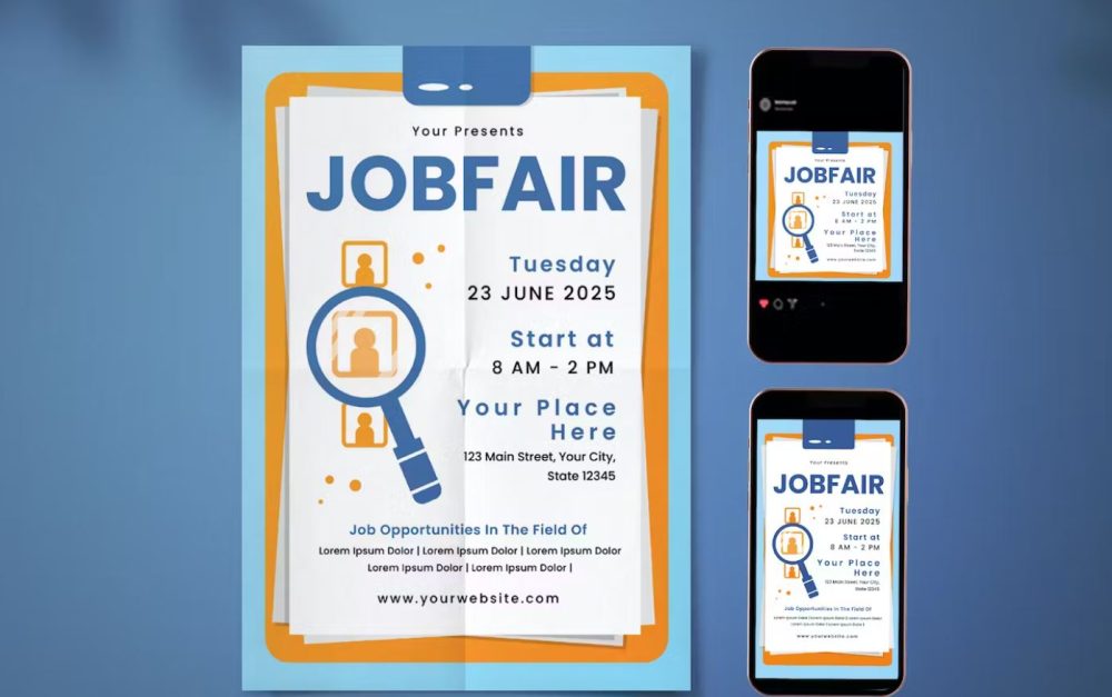 15+ Job fair Flyer Template PSD AI FREE Download - Graphic Cloud