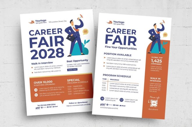 15+ Job fair Flyer Template PSD AI FREE Download - Graphic Cloud