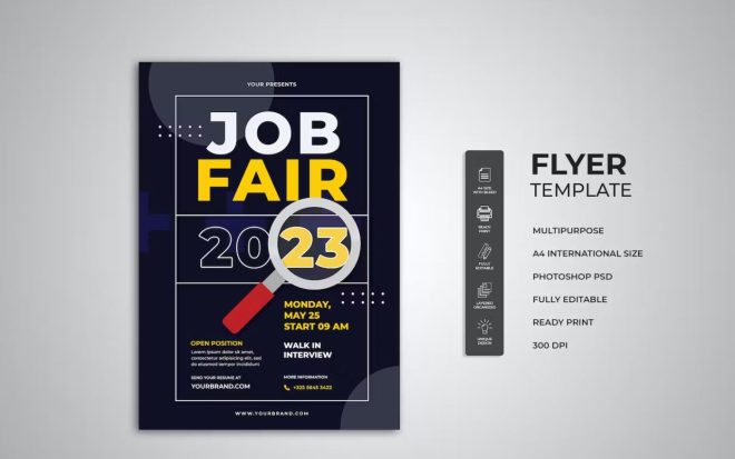 15+ Job fair Flyer Template PSD AI FREE Download - Graphic Cloud