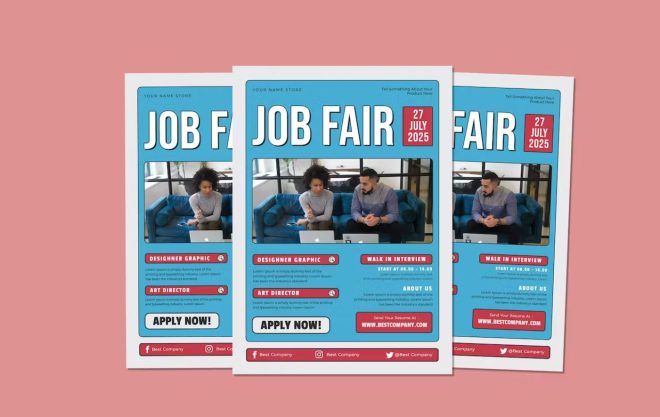 15+ Job fair Flyer Template PSD AI FREE Download - Graphic Cloud
