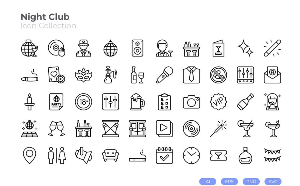 15+ Free Nightclub Icons Ai EPS PNG Download - Graphic Cloud