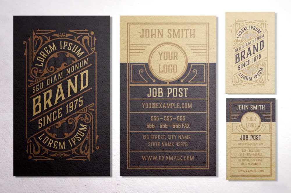 15+ Free Vintage Business Card Template PSD - Graphic Cloud