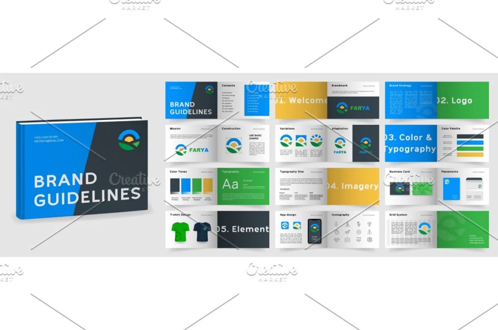 15+ Stylish Brand Guideline Template Free PSD - Graphic Cloud