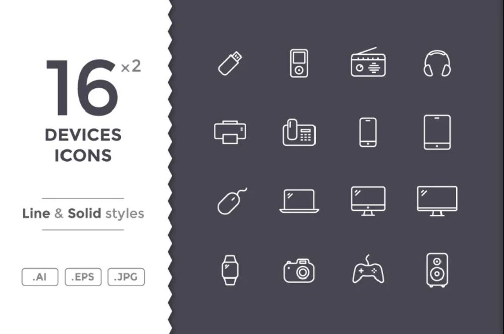 15+ Electronic Devices Icons Ai EPS Free Download - Graphic Cloud