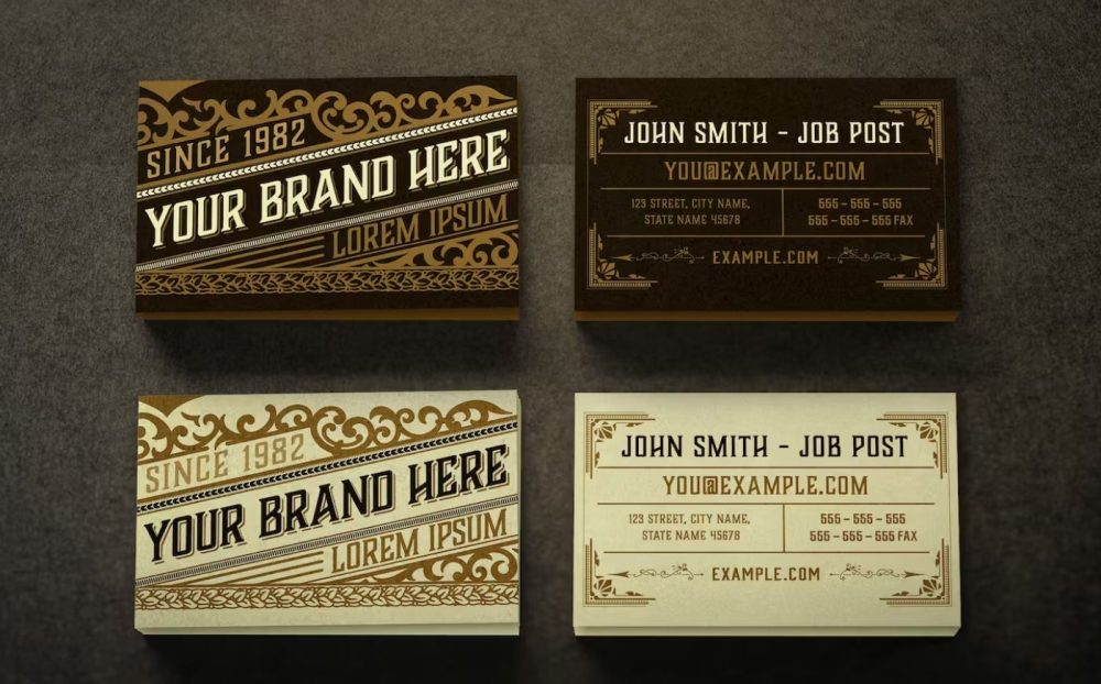 15+ Free Vintage Business Card Template PSD - Graphic Cloud