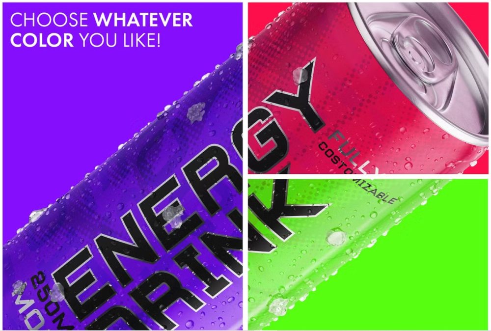 Energy Drink Branding Mockup PSD Download - Graphic Cloud