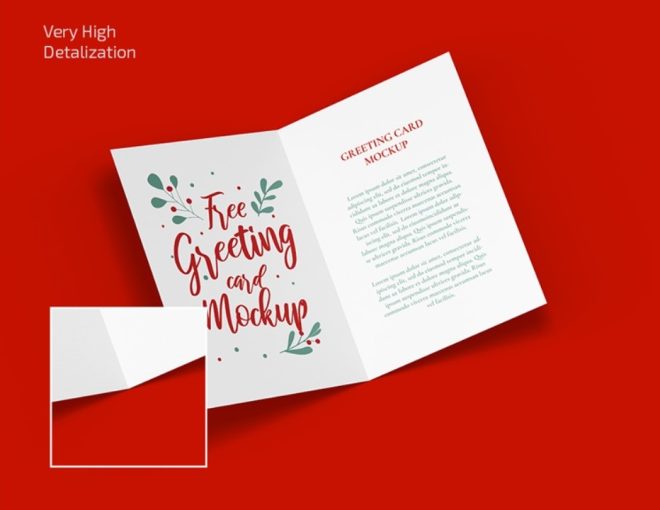 Realistic Greeting Card Mockup Presentations - Graphic Cloud