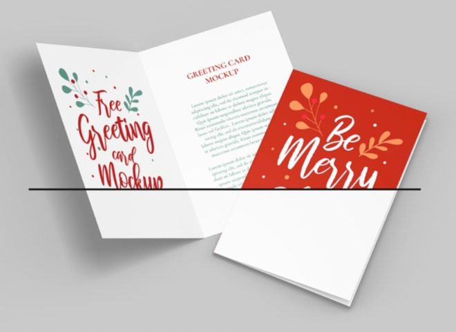 Realistic Greeting Card Mockup Presentations - Graphic Cloud
